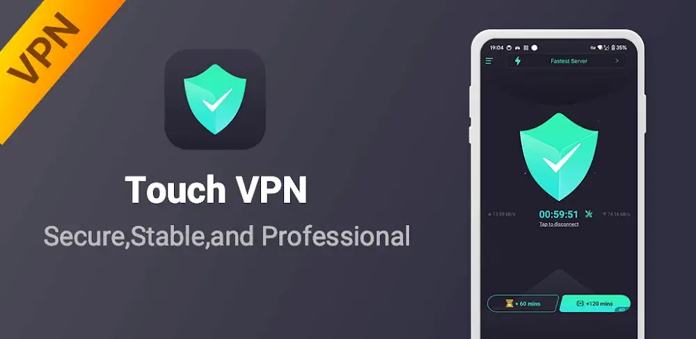 Touch VPN v6.2.856 MOD APK (Premium Unlocked) Download