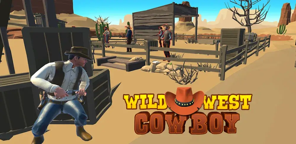 Wild West Cowboy v2.5.4 MOD APK (Menu, Money, Dumb Enemies) Download