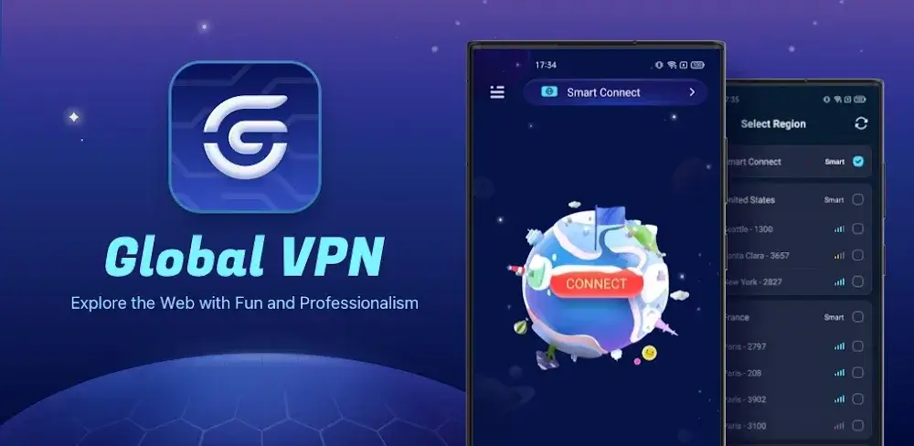 Global VPN v3.9.72 MOD APK (Premium Unlocked) Download