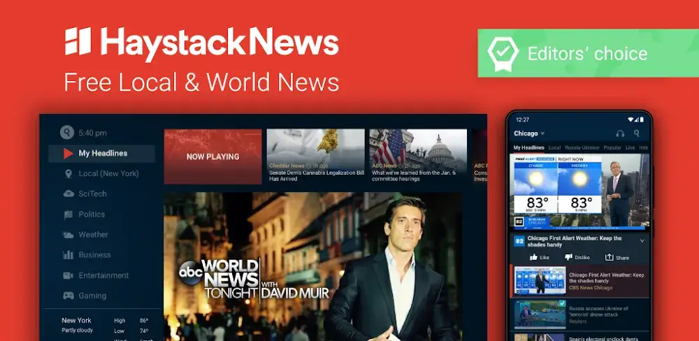 Haystack News v4.90 MOD APK (Premium Unlocked) Download