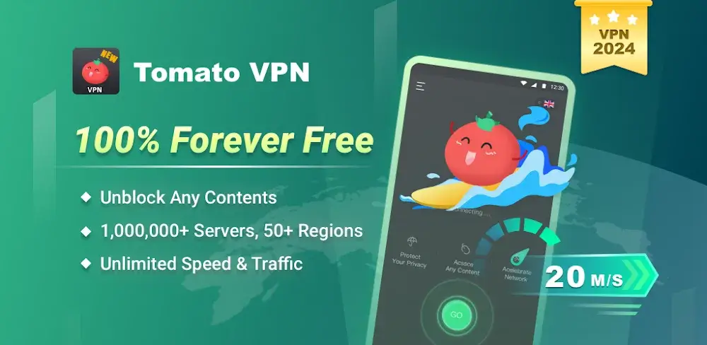 Tomato VPN v2.88.34 MOD APK (Pro Unlocked) Download