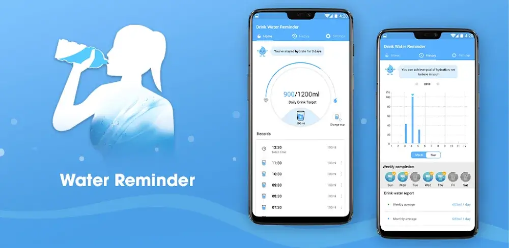 Drink Water Reminder v47.0 MOD APK (Premium Unlocked) Download