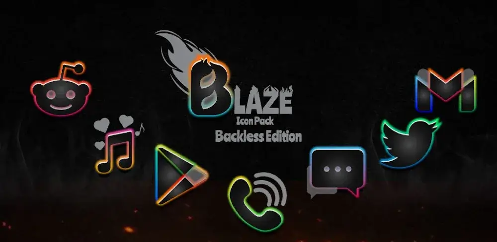 Blaze Backless Icon Pack v3.2.4 APK (Full Version) Download