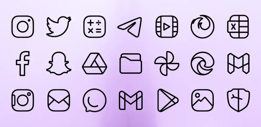 Caelus Black: linear icon pack v5.1.4 APK (Full Version) Download