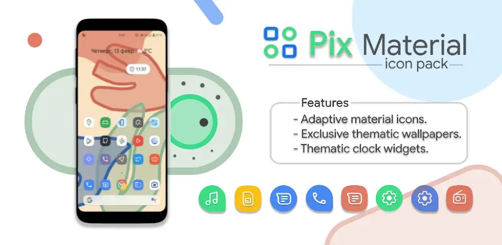 Pix Material Icon Pack v10.5.Build APK (Full Version) Download
