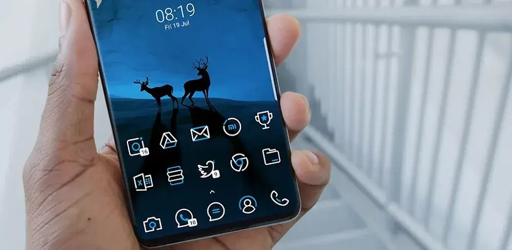 SkyLine Icon Pack : LineX Blue v6.8 APK (Full Version) Download