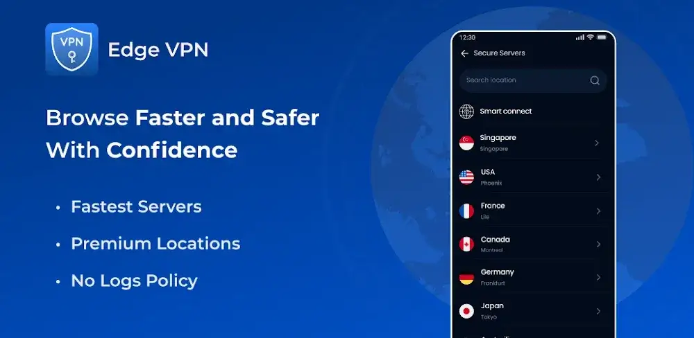 Edge VPN – Simple & Fast v1.3.1 MOD APK (Premium Unlocked) Download