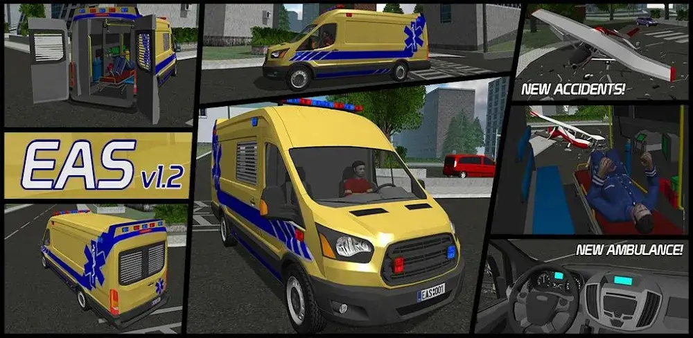 Emergency Ambulance Simulator v1.3.0 MOD APK (Free Purchase) Download