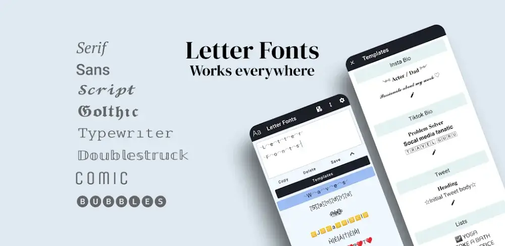 Letter Fonts v1.4.6 MOD APK (Premium Unlocked) Download