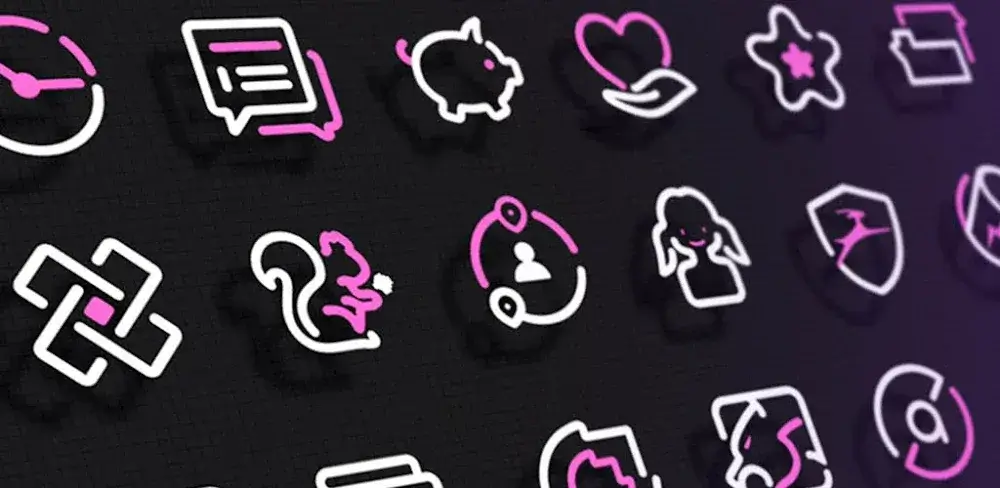 PinkLine Icon Pack :LineX Pink v7.1 APK (Full Version) Download