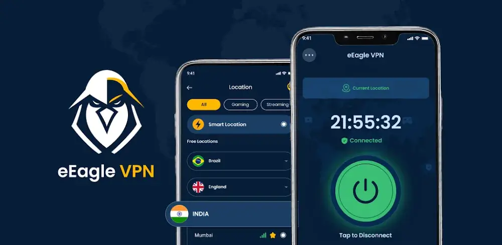 eEagle VPN v2.11.1 MOD APK (Premium Unlocked) Download