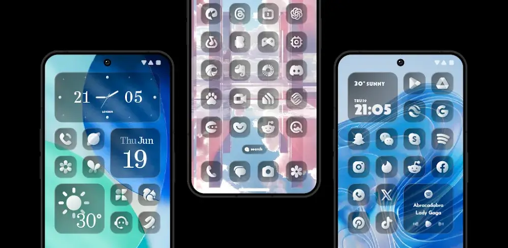 Glass Dark Icon Pack v1.4 APK (Full Version) Download