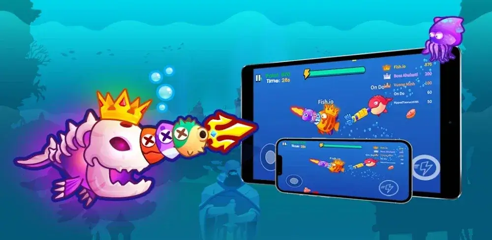 Fish.IO v2.1.0 MOD APK (Menu, Energy, Big Size) Download