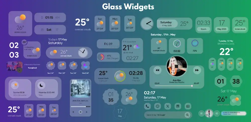 Glass Widgets v1.2 APK (Full Version) Download