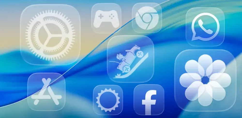 iOS Liquid Glass - Icon Pack v1.4 APK (Full Version) Download