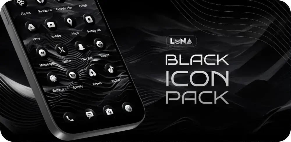 Luna Black Icon Pack v8.7 APK (Full Version) Download
