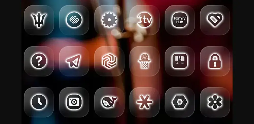 Neon Glass - Icon Pack v1.1 APK (Full Version) Download
