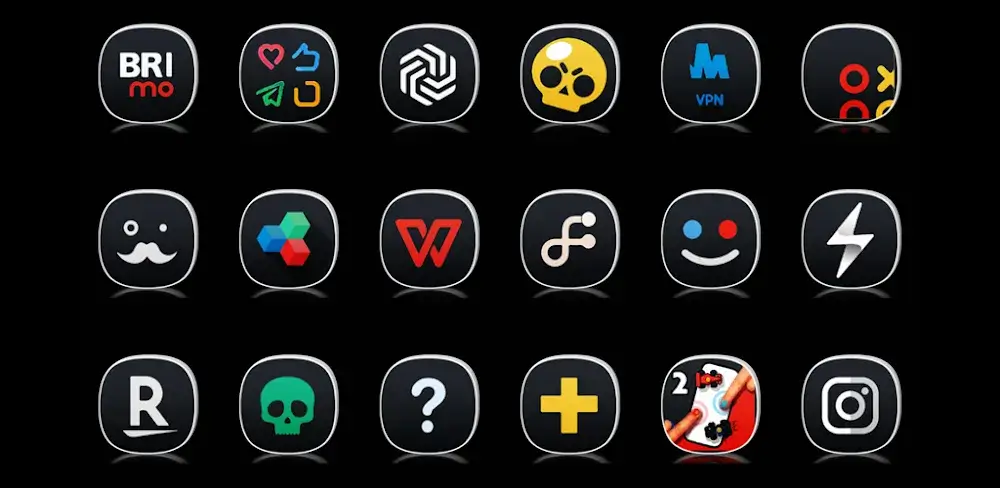 1UI7 DarkR Icon Pack v1.1 APK (Full Version) Download