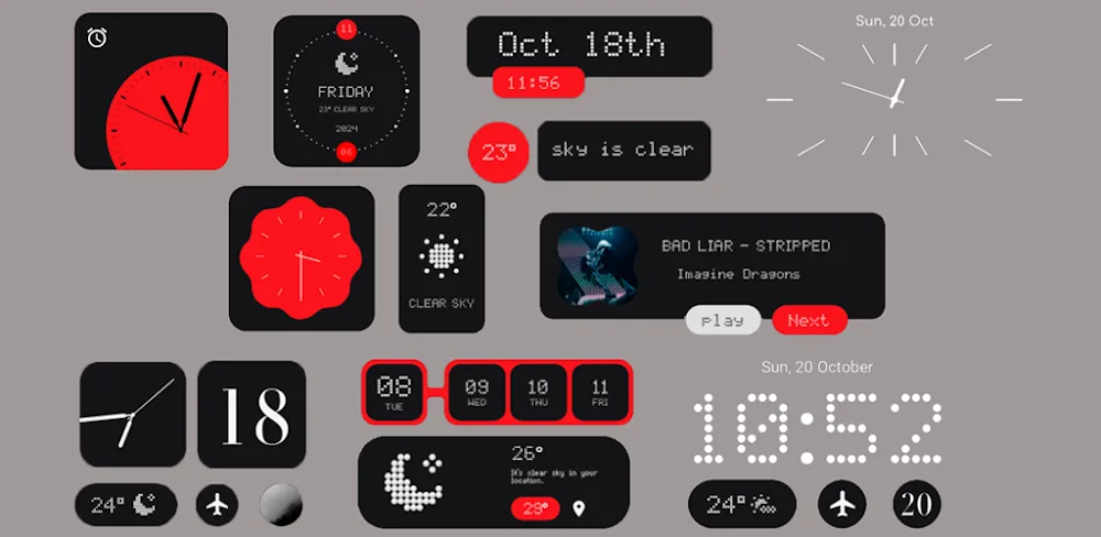 NoThink Widgets for KWGT v1.2 APK (Full Version) Download