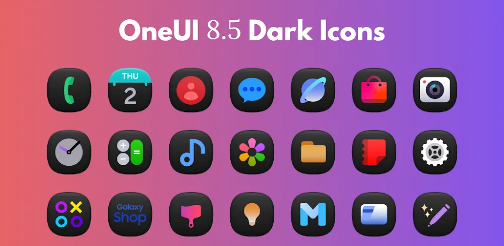 OneUi 8.5 Dark Icons v1.6 APK (Full Version) Download