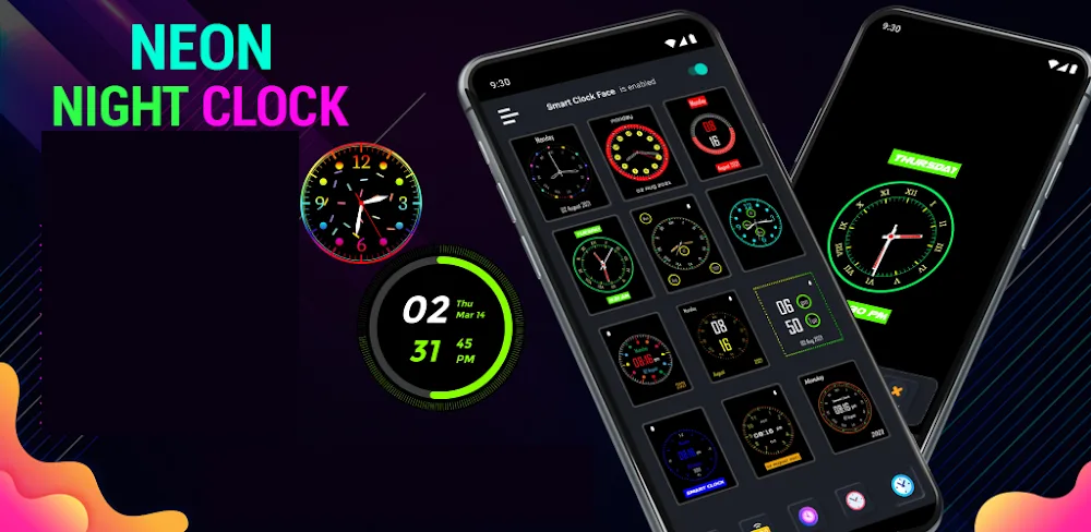 Neon Digital Clock v1.62.5 MOD APK (Premium Unlocked) Download
