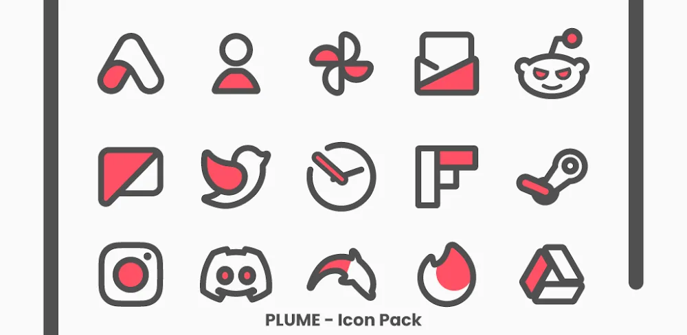 Plume Red - Icon Pack v2.0 APK (Full Version) Download