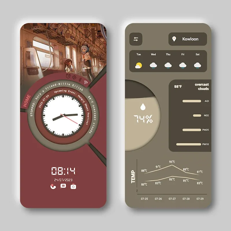 Time UI for KLWP v1e3k36t251025 APK (Full Version) Download