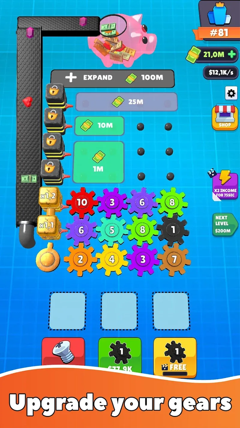 Gear Clicker v8.9.4 MOD APK (Menu, Unlimited All) Download