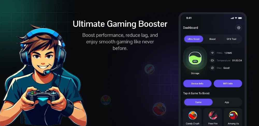 Ultra Game Booster v1.4.0 MOD APK (Premium Unlocked) Download