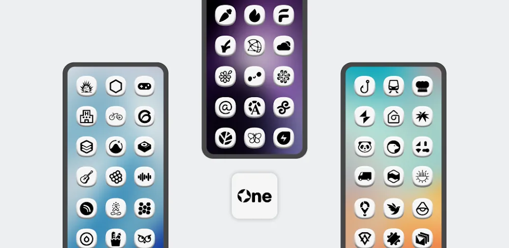 One 3D White Icon Pack v6.6 APK (Full Version) Download