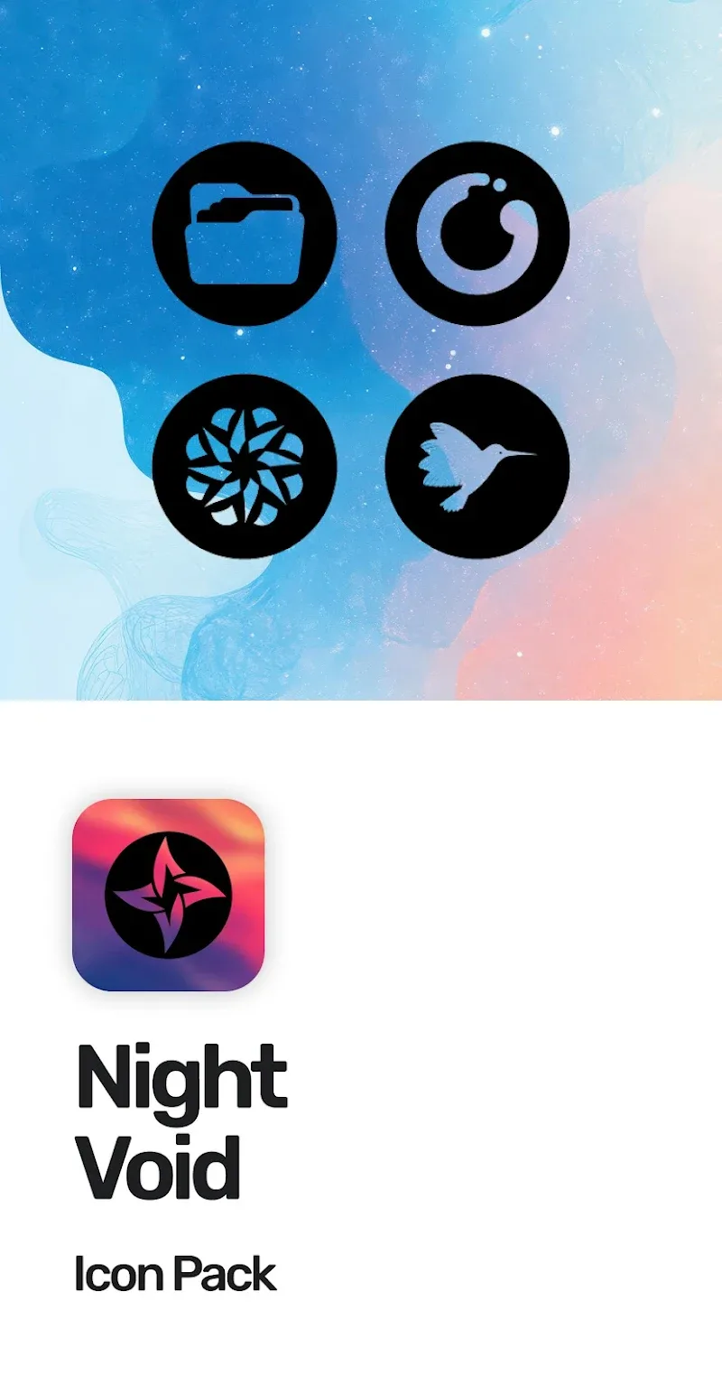 Night Void Icon Pack v6.7 APK (Full Version) Download